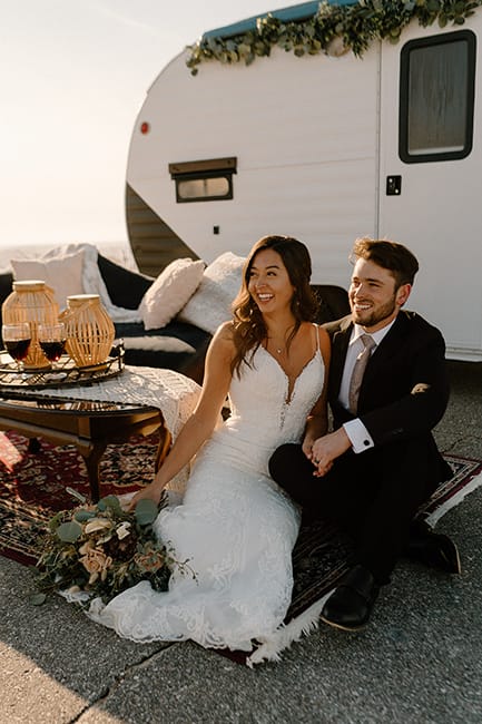 Lake Michigan Photobooth Trailer Wedding - Cassidy Lynne
